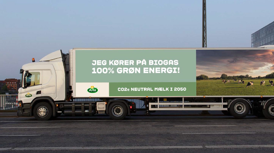 Nu får københavnerne leveret mælk af Arla-lastbiler der kører på gylle ...